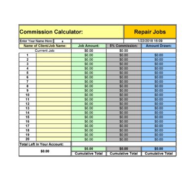 36 Editable Commission Sheet Templates (+Examples) ᐅ TemplateLab