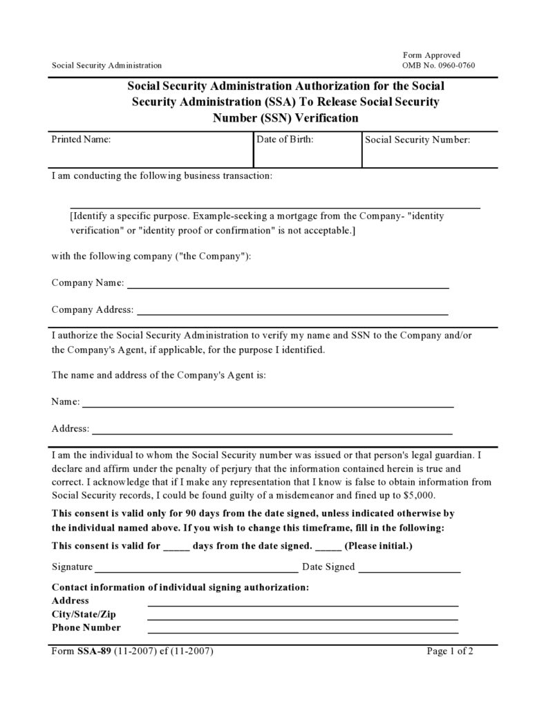 29 Social Security Number Verification Letters ᐅ Templatelab