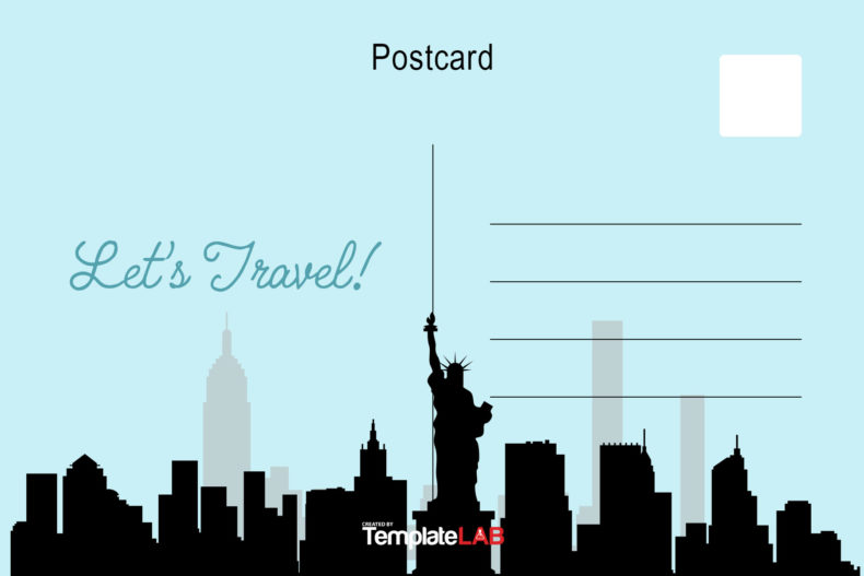 19 Printable Postcard Templates & Designs [Word, PDF, PSD]