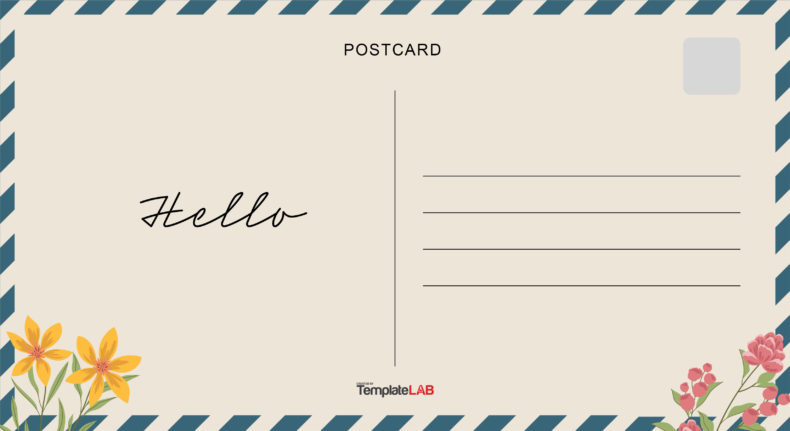 19 Printable Postcard Templates & Designs [Word, PDF, PSD]