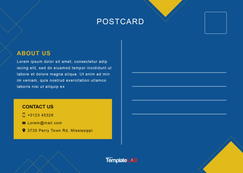 19 Printable Postcard Templates & Designs [Word, PDF, PSD]