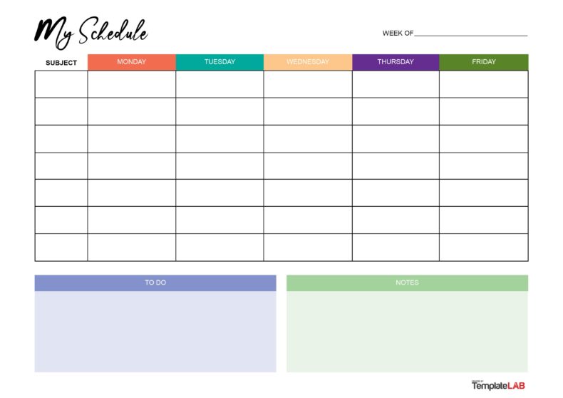 19 Free Weekly Calendar Templates [Word, Excel, PDF]
