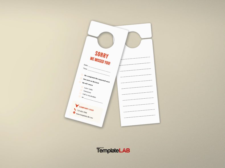 18 Free Door Hanger Templates (Word, PDF, PSD) ᐅ TemplateLab