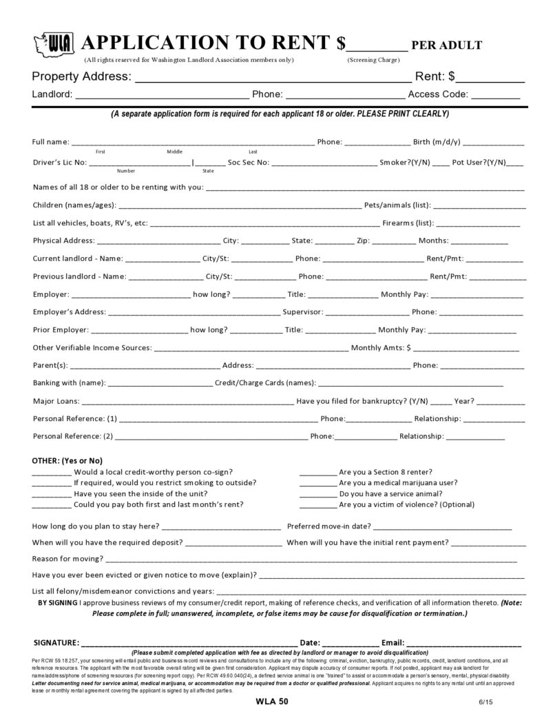 50+ Free Rental Application Templates & Forms [Word, PDF]