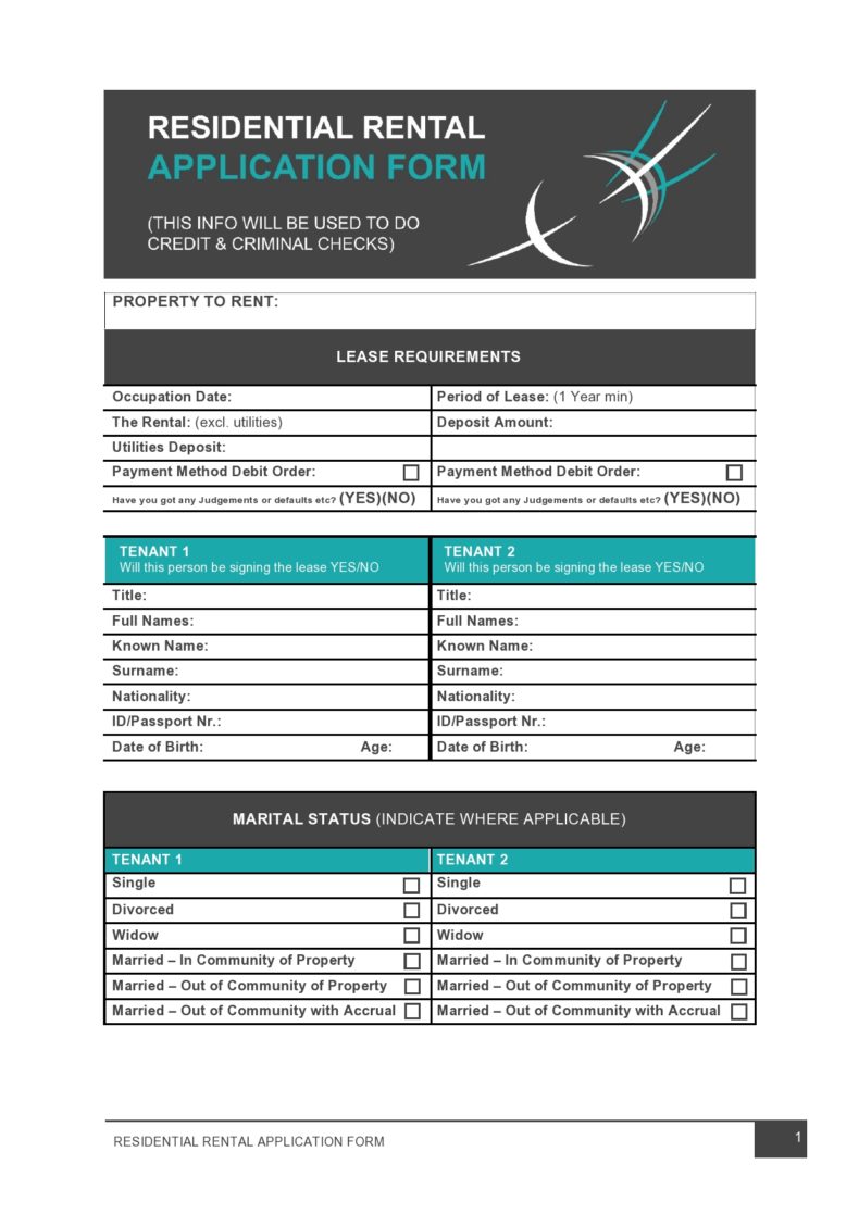 50+ Free Rental Application Templates & Forms [Word, PDF]