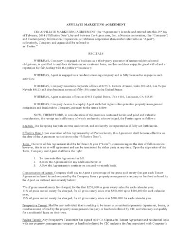 43 Best Affiliate Agreement Templates & Contracts (Free)