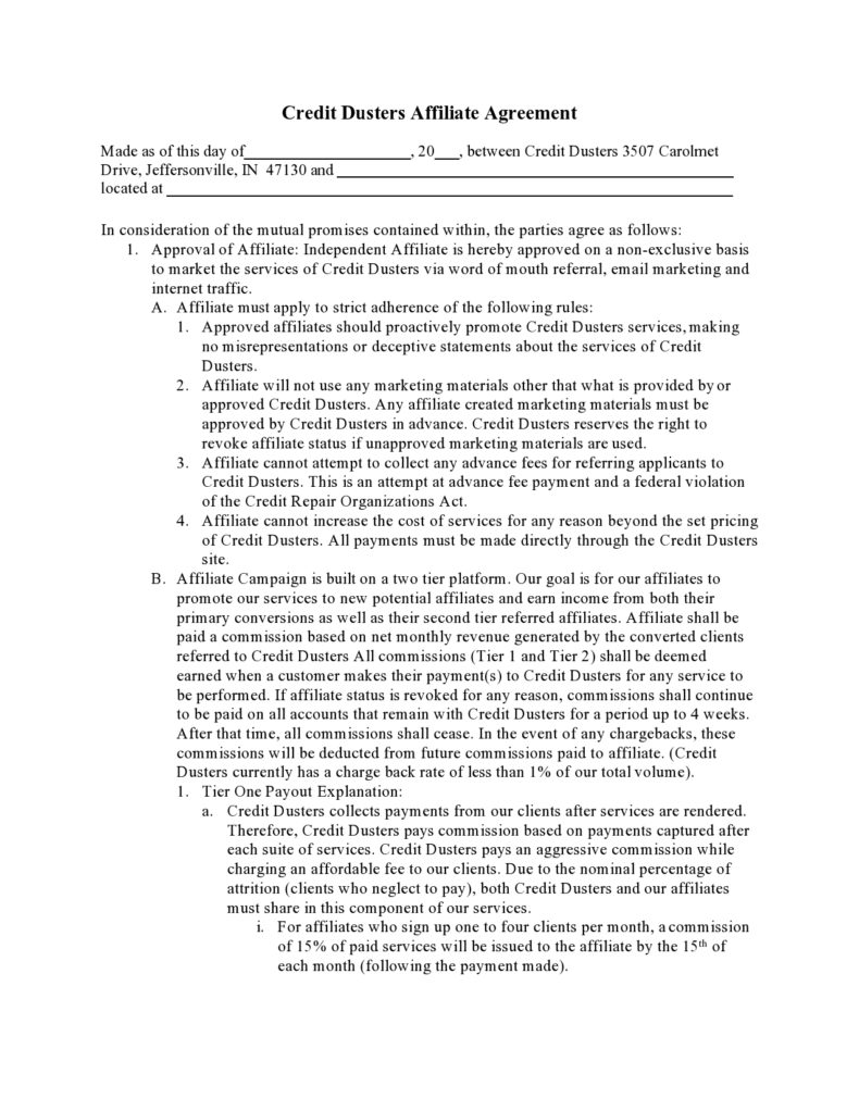 43 Best Affiliate Agreement Templates & Contracts (Free)