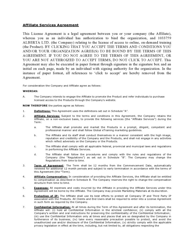 43 Best Affiliate Agreement Templates & Contracts (Free)