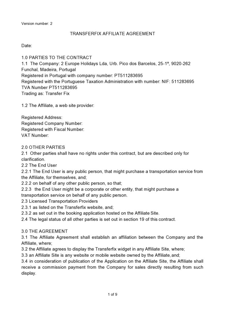 43 Best Affiliate Agreement Templates & Contracts (Free)