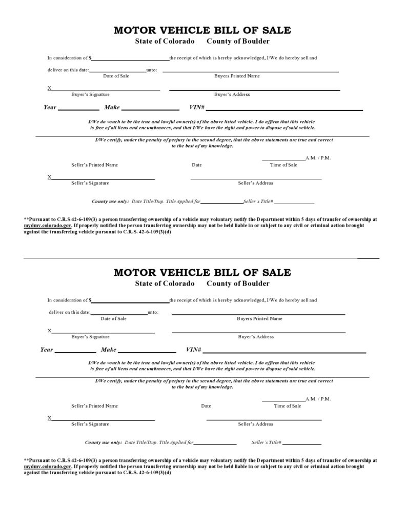 40 Printable Bill of Sale For a Car Samples [Word, PDF]