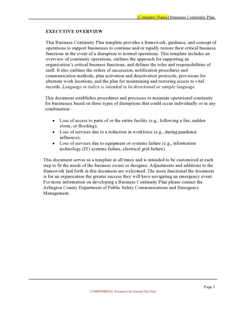 46 Best Business Continuity Plan Templates [Word & PDF]