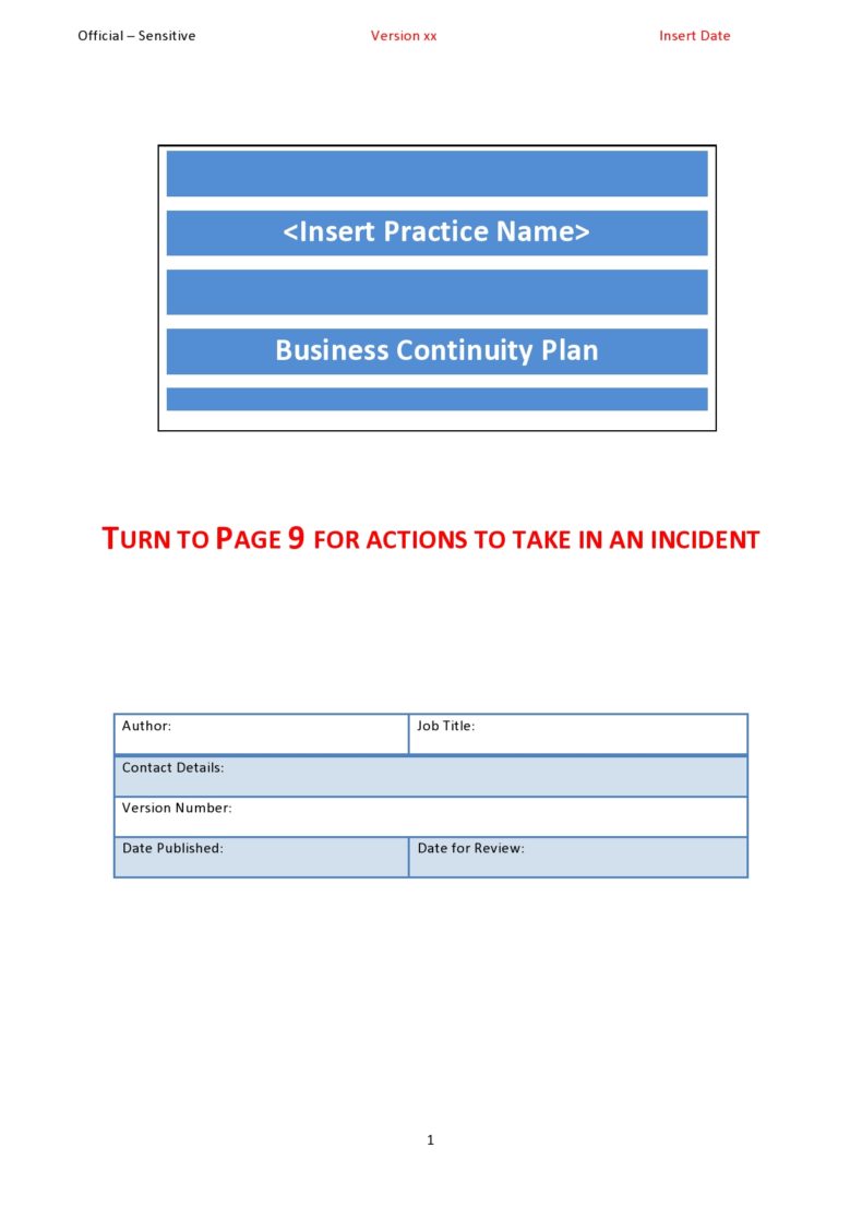 46 Best Business Continuity Plan Templates [Word & PDF]