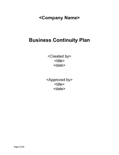 46 Best Business Continuity Plan Templates [Word & PDF]
