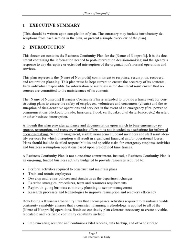 46 Best Business Continuity Plan Templates [Word & PDF]