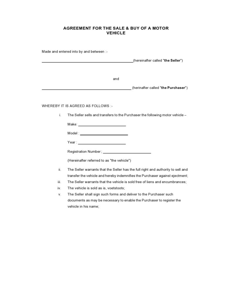 44 Free Buy-Sell Agreement Templates (& Samples)