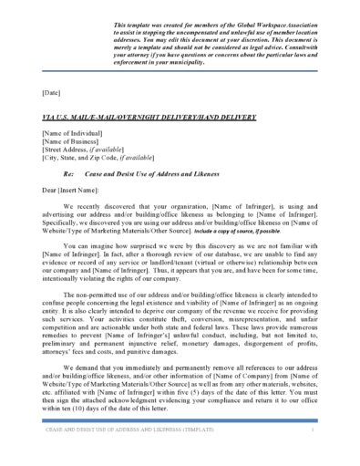 40 Effective Cease and Desist Defamation Letters ᐅ TemplateLab