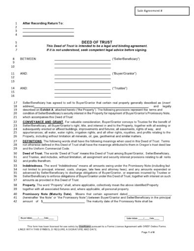 42 Comprehensive Deed of Trust Forms [Word] ᐅ TemplateLab