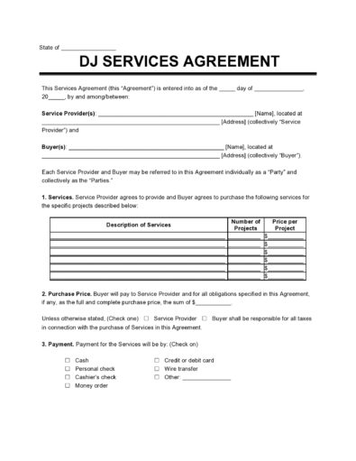42 Professional DJ Contract Templates [Wedding, Mobile...]
