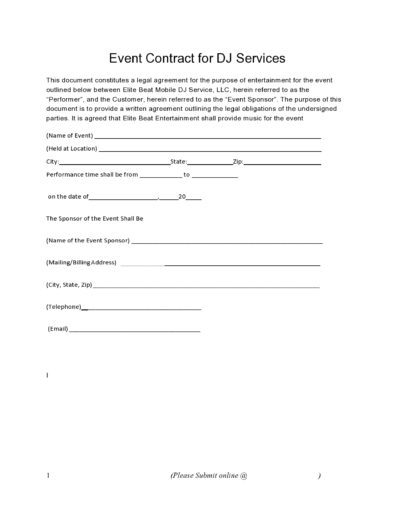 42 Professional DJ Contract Templates [Wedding, Mobile...]