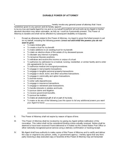 41 Best Durable Power of Attorney Templates & Forms [Free]