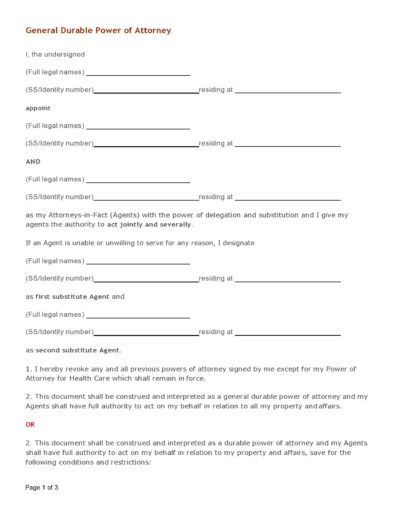 41 Best Durable Power of Attorney Templates & Forms [Free]
