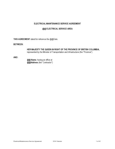 38 Free Electrical Contract Templates ( & Agreement Examples) ᐅ TemplateLab