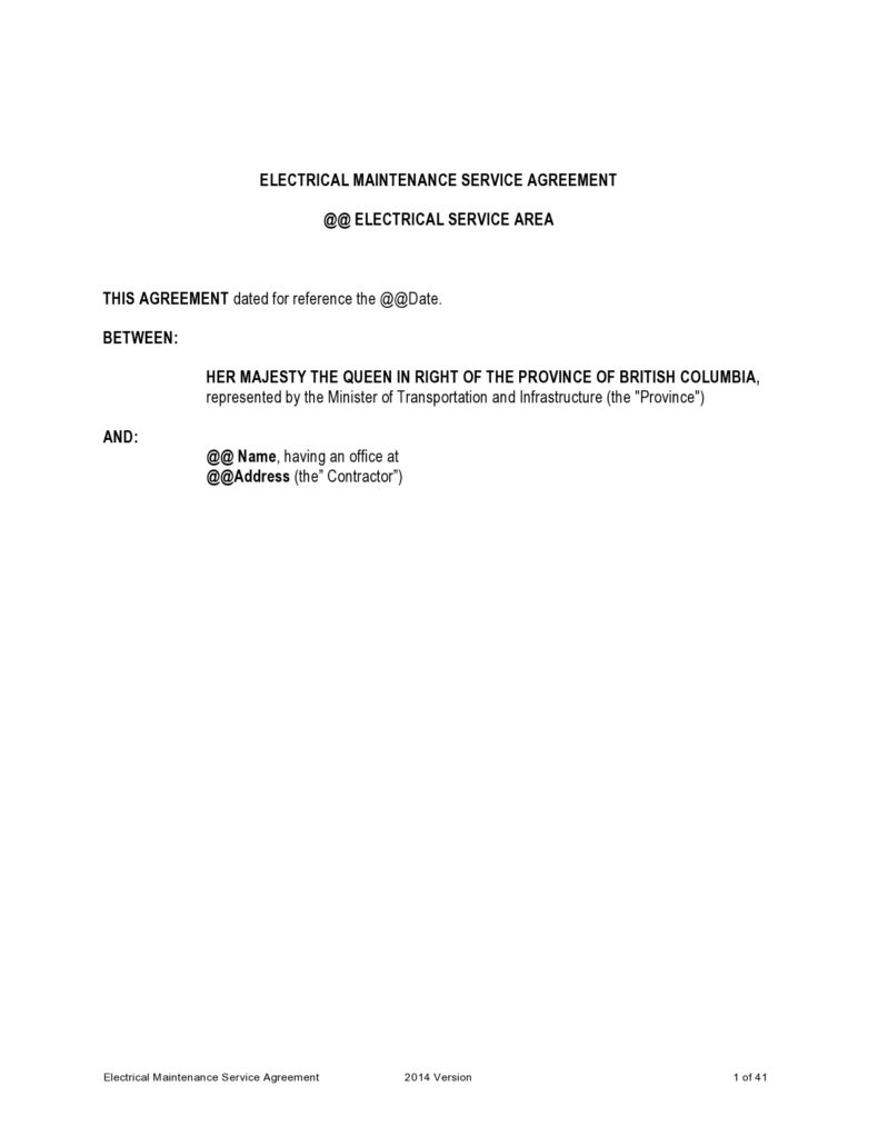 38 Free Electrical Contract Templates ( & Agreement Examples) ᐅ TemplateLab