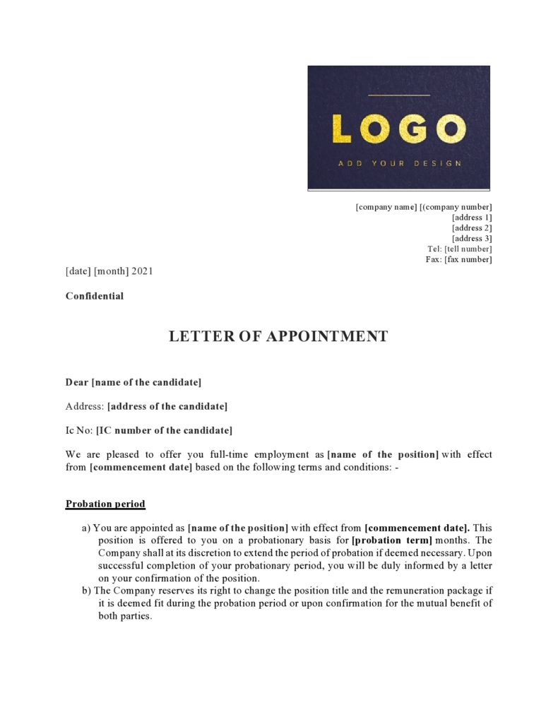 42 Professional Employment Offer Letter Templates [Word]