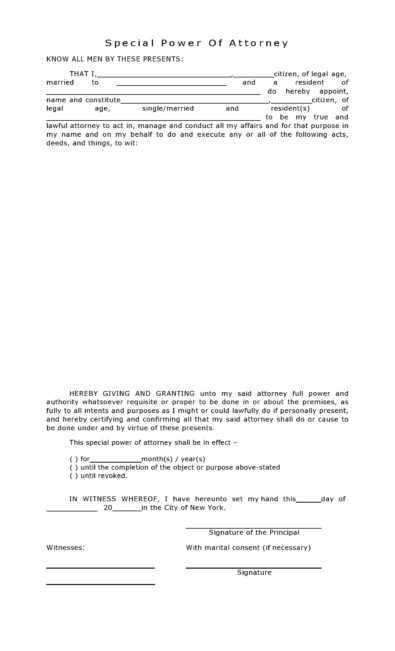 40 Free Limited Power of Attorney Forms [Special PoA]