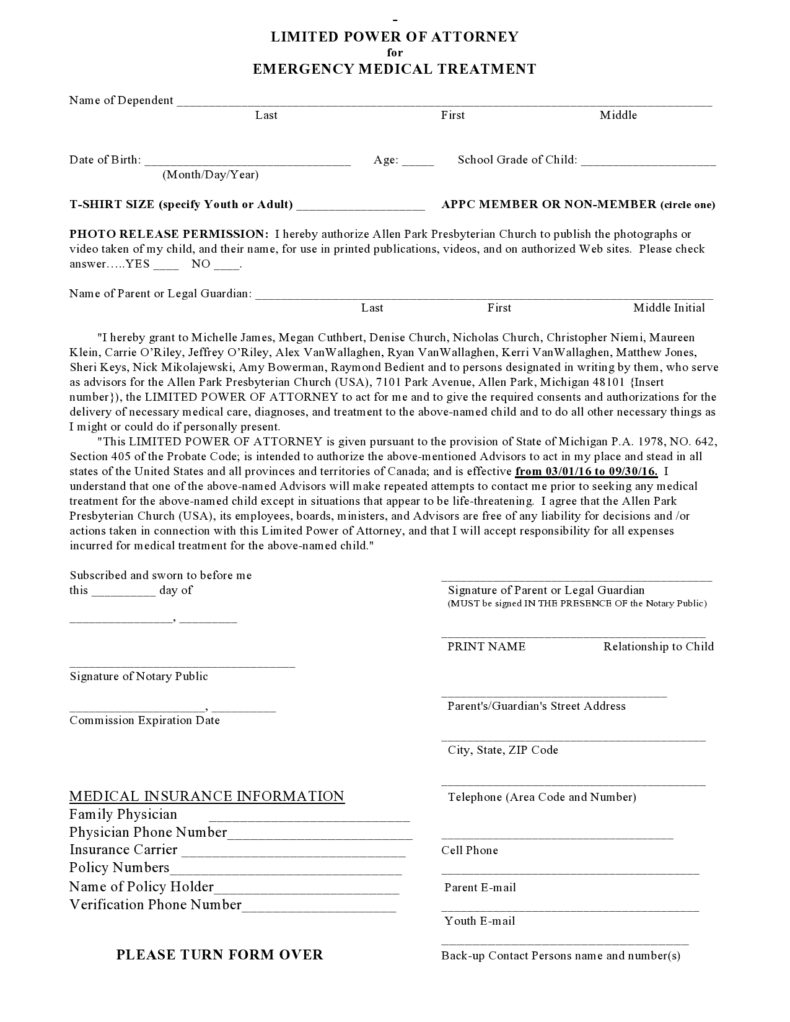 40 Free Limited Power of Attorney Forms [Special PoA]