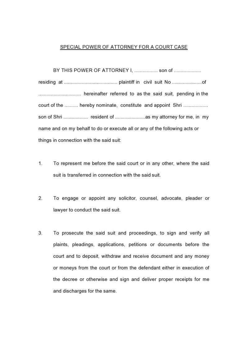 40 Free Limited Power of Attorney Forms [Special PoA]