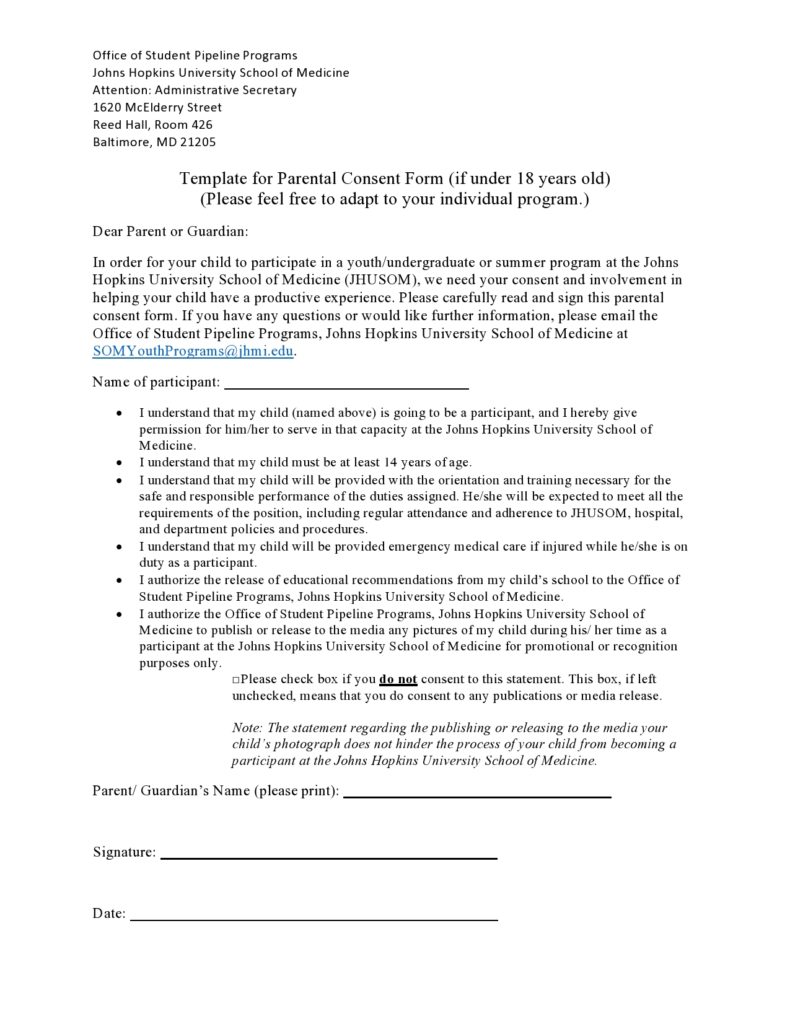 43 Printable Medical Consent Forms for Minor (Free)