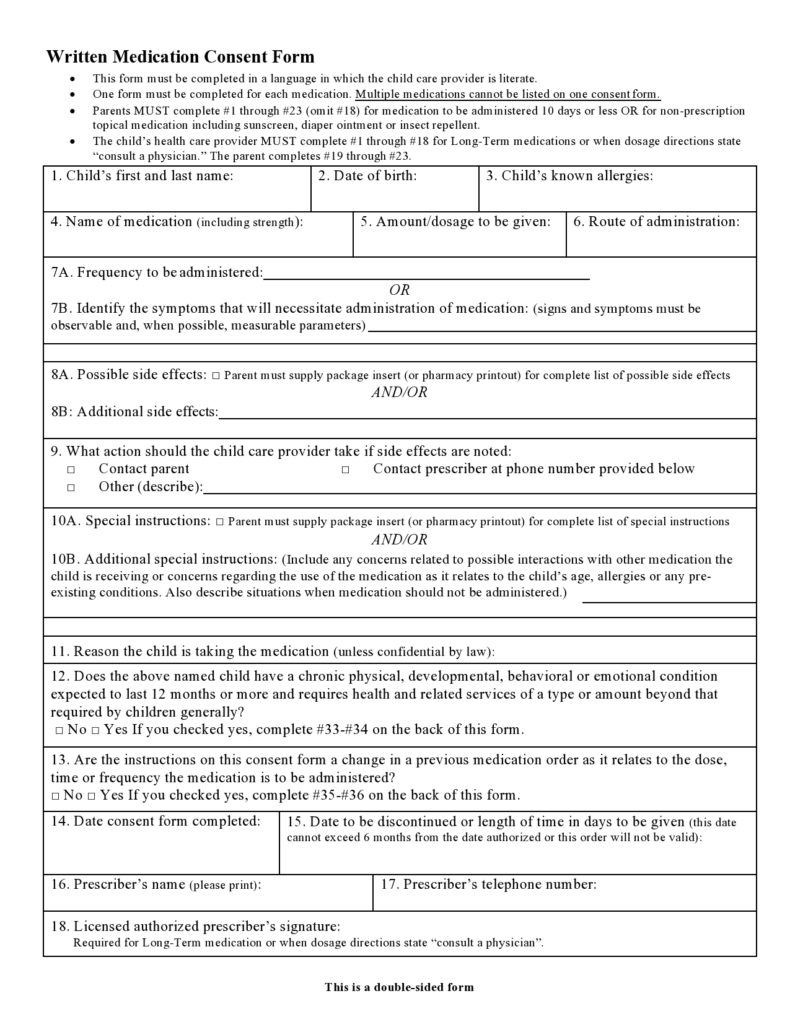 43 Printable Medical Consent Forms for Minor (Free)