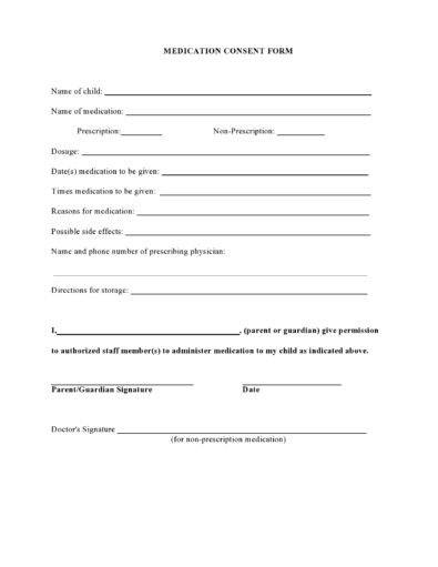 43 Printable Medical Consent Forms for Minor (Free)