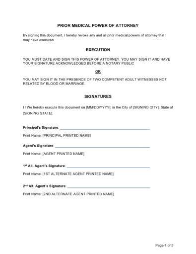 39 Free Medical Power Of Attorney Forms [All States]