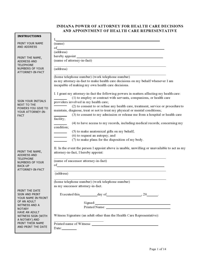 39 Free Medical Power Of Attorney Forms [All States]