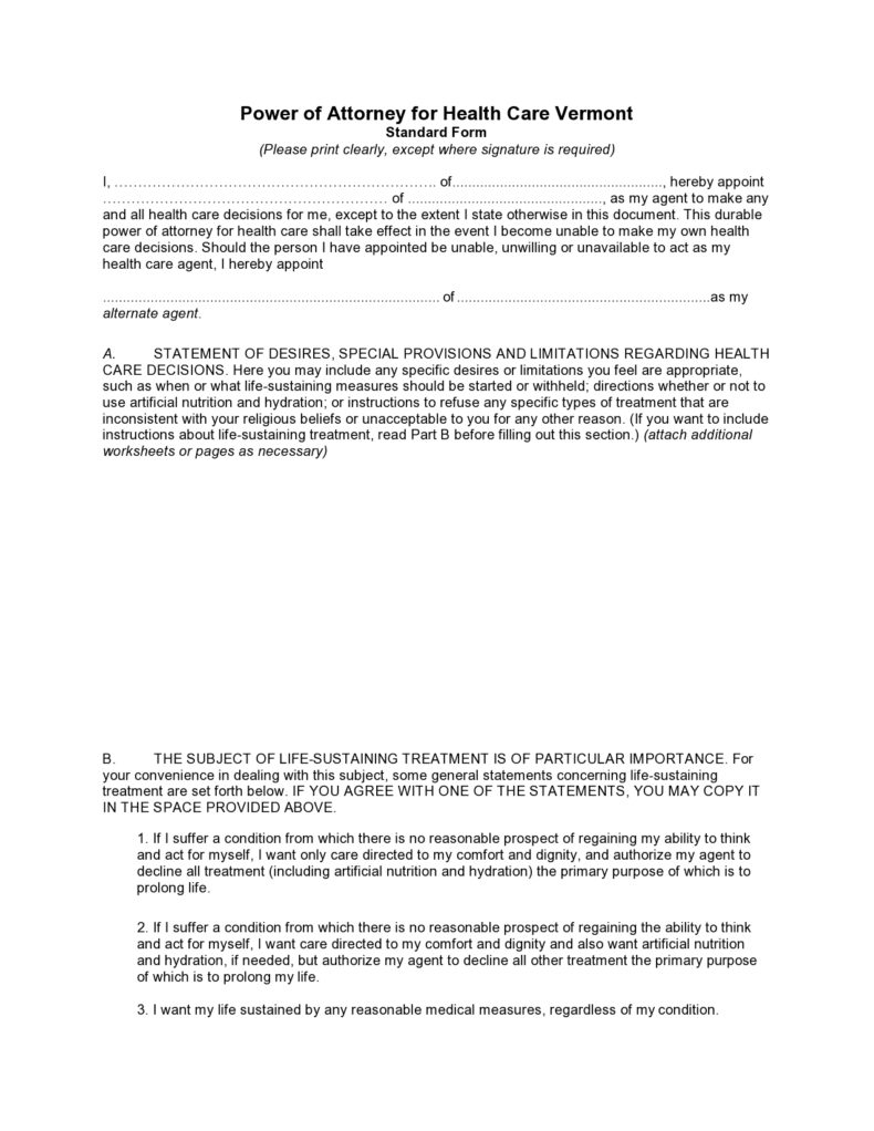 39 Free Medical Power Of Attorney Forms [All States]