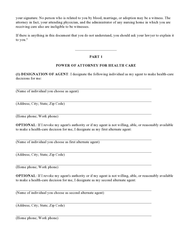 39 Free Medical Power Of Attorney Forms [All States]