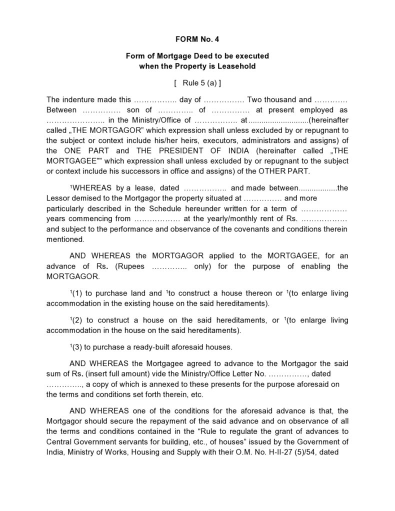 46 Great Mortgage Deed & Mortgage Agreement Samples [Free]