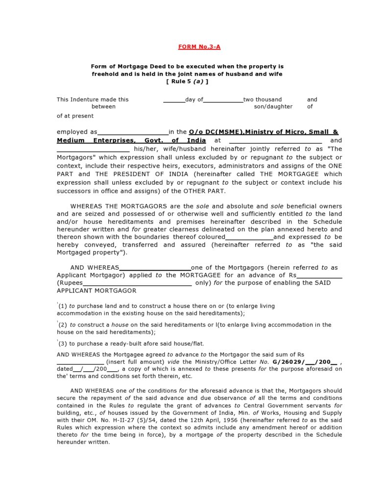 46 Great Mortgage Deed & Mortgage Agreement Samples [Free]