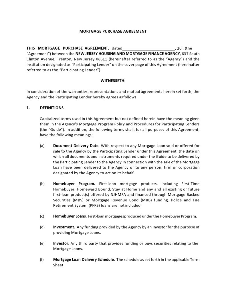 46 Great Mortgage Deed & Mortgage Agreement Samples [Free]