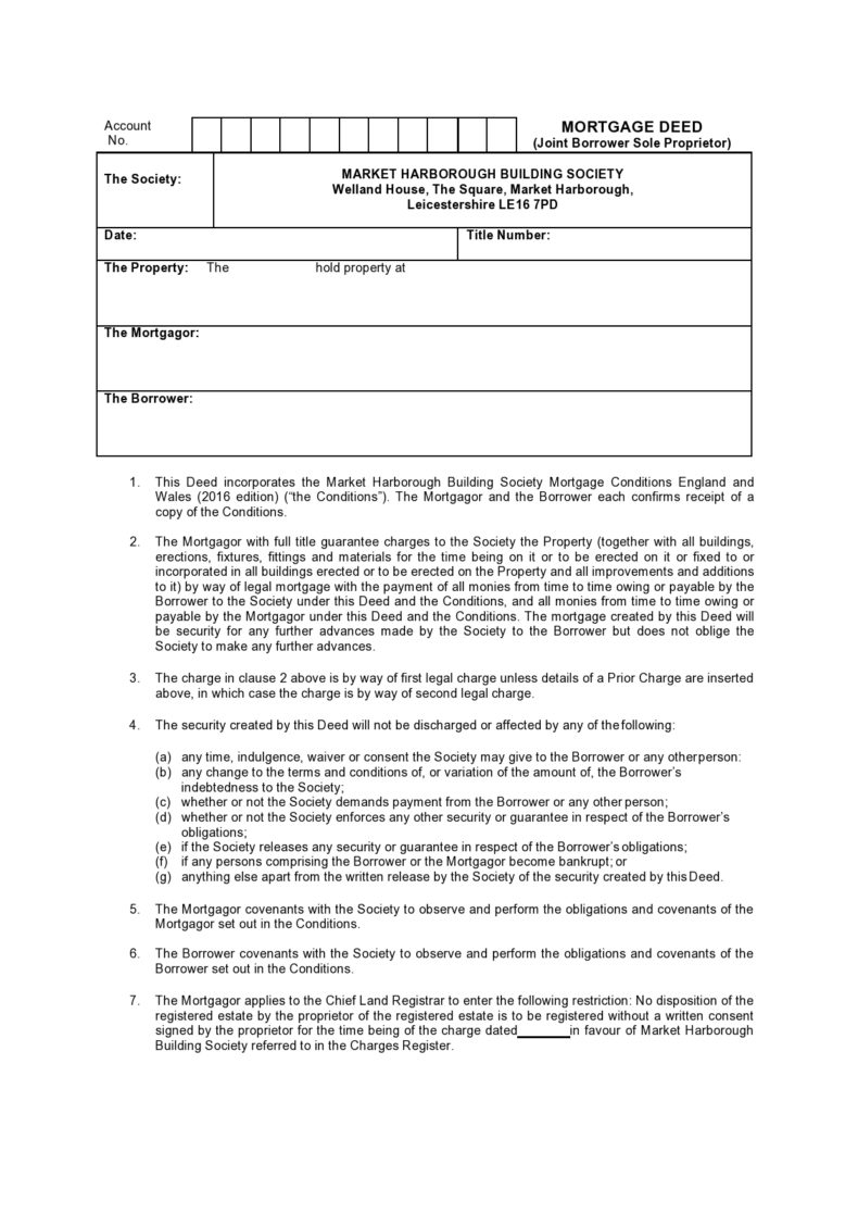 46 Great Mortgage Deed & Mortgage Agreement Samples [Free]