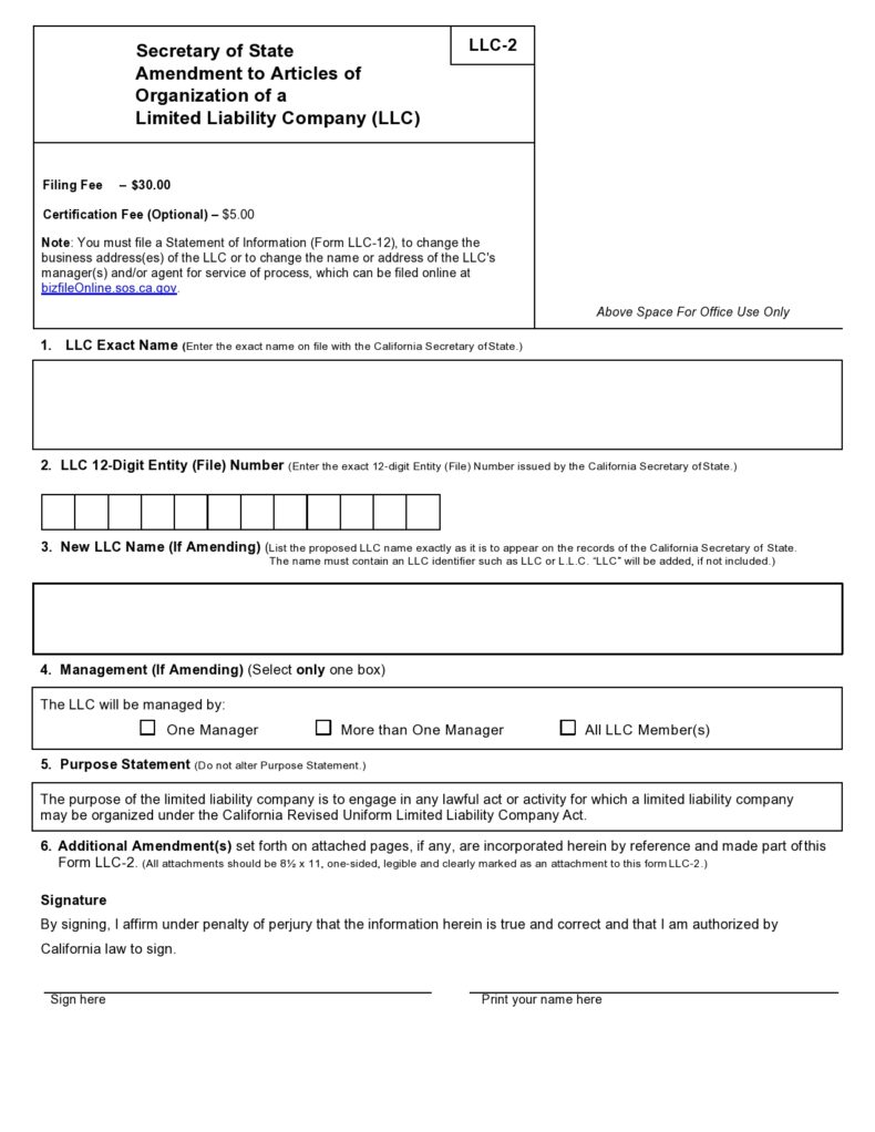 44 Free Operating Agreement Amendment Templates (& Forms) ᐅ TemplateLab