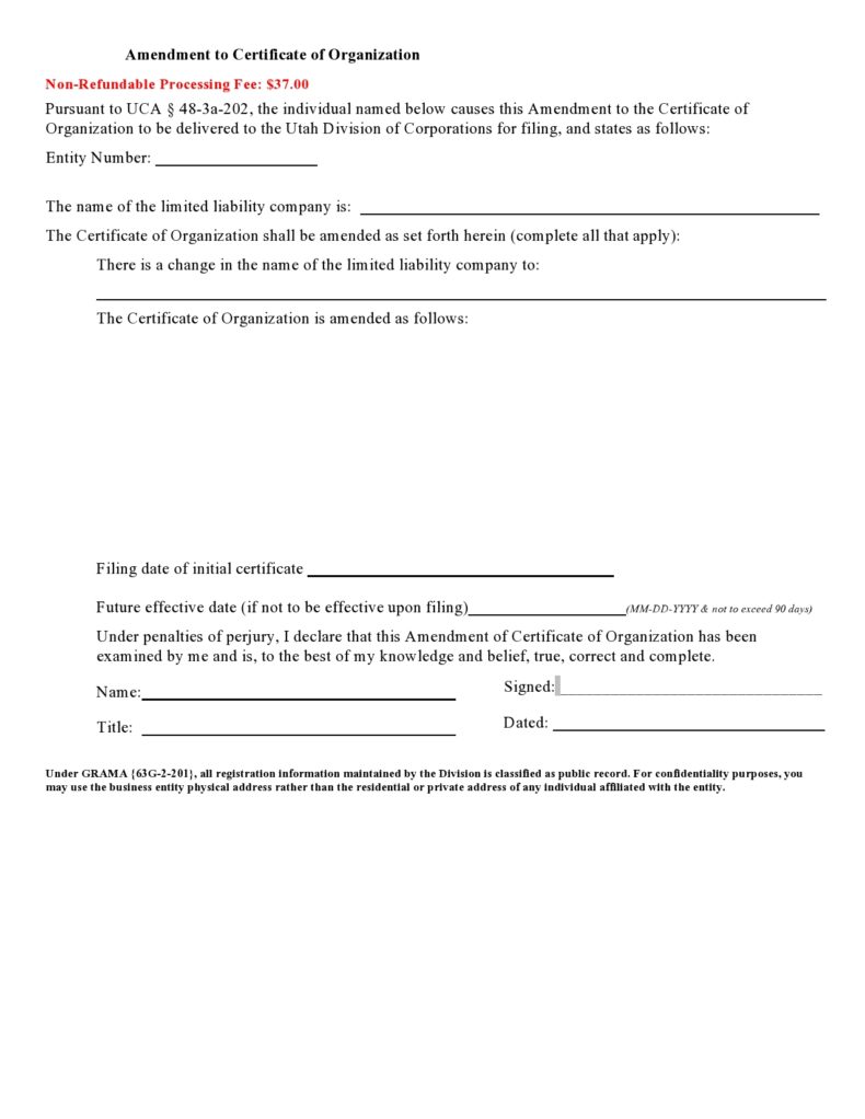 44 Free Operating Agreement Amendment Templates (& Forms) ᐅ TemplateLab