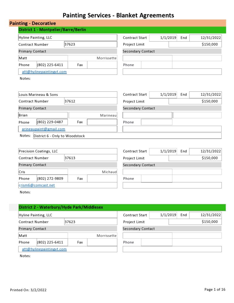 41 Free Painting Contract Templates [Word] ᐅ TemplateLab