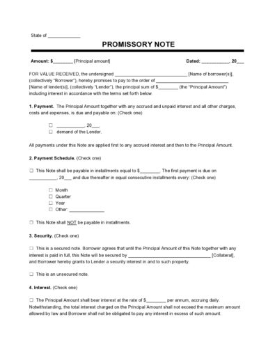 50+ FREE Promissory Note Templates [Secured & Unsecured ]