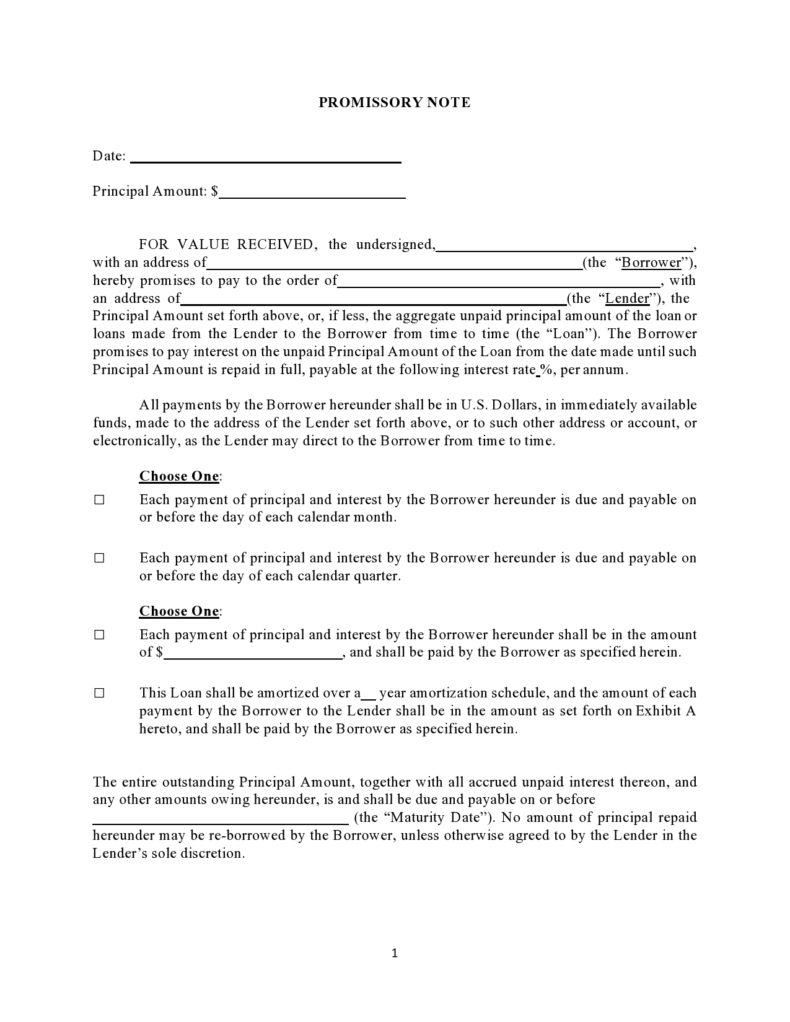 50+ FREE Promissory Note Templates [Secured & Unsecured ]