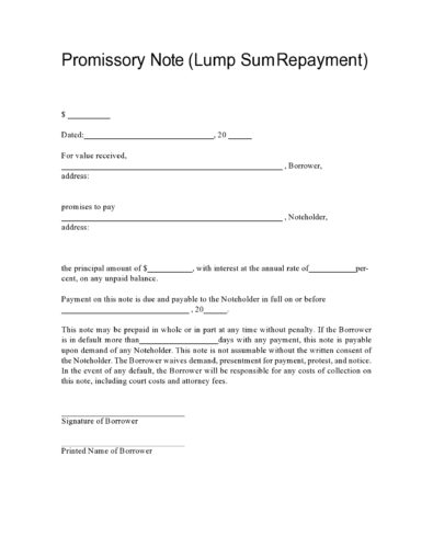 50+ FREE Promissory Note Templates [Secured & Unsecured ]