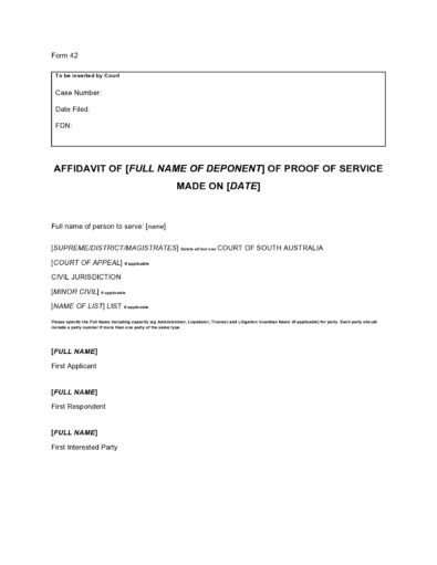 46 Free Proof of Service Forms [Affidavit of Service]