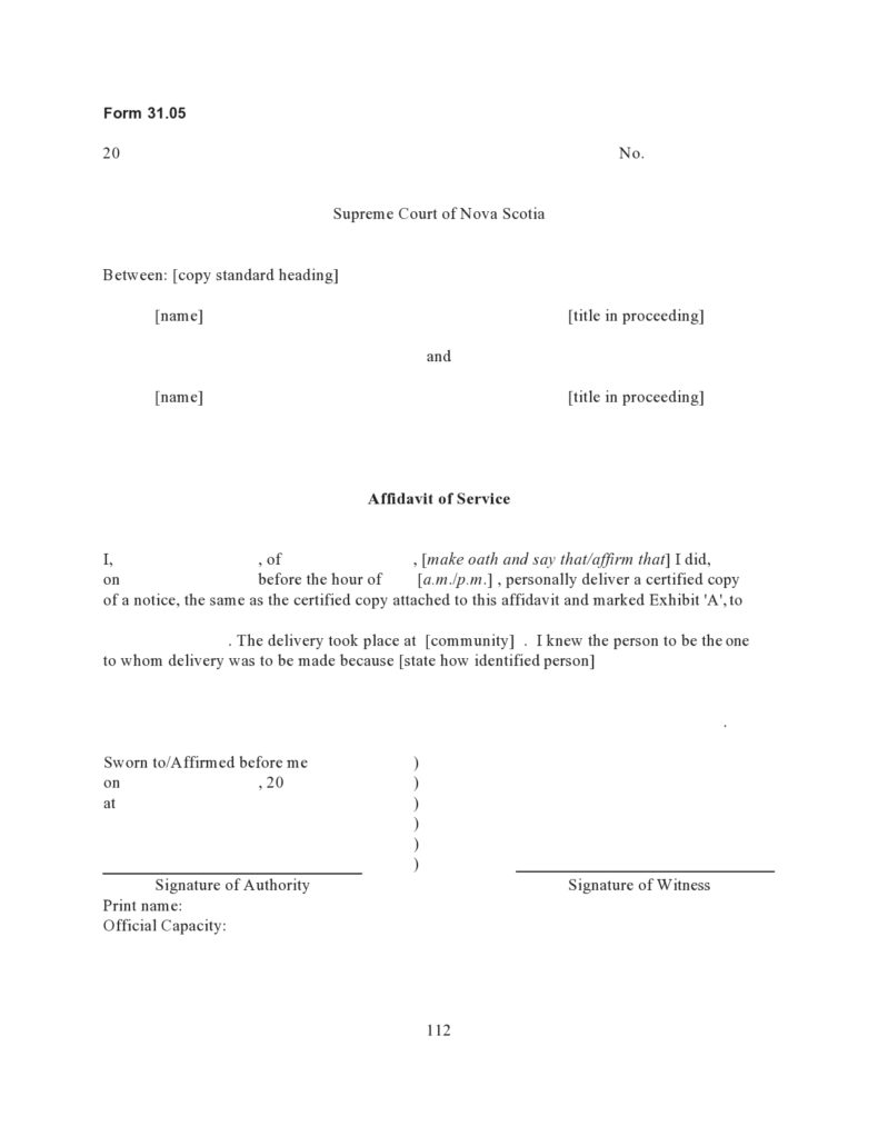 46 Free Proof of Service Forms [Affidavit of Service]